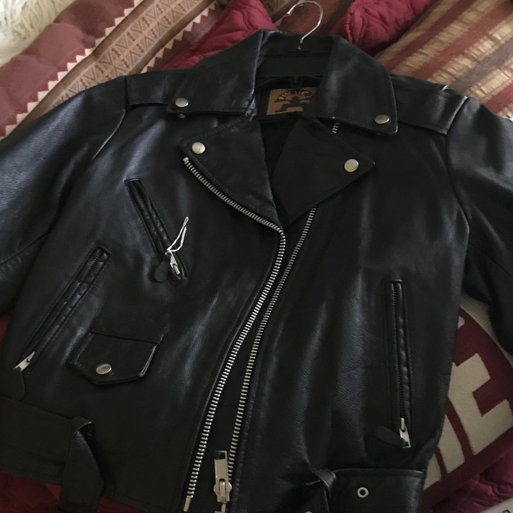 Vintage Black Leather Motorcycle Jackets - Gem